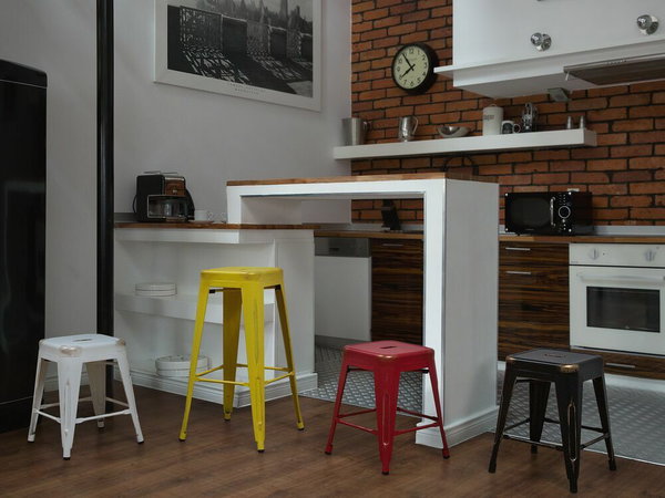 Scaun tip Bar Cabriot (alb) | Zondo.ro
