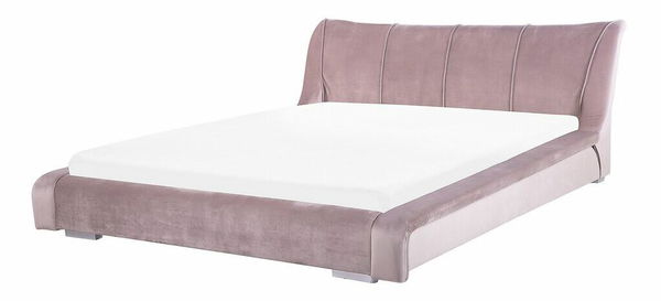 Pat matrimonial 180 cm NICE (cu somieră) (roz catifea) | Zondo.ro