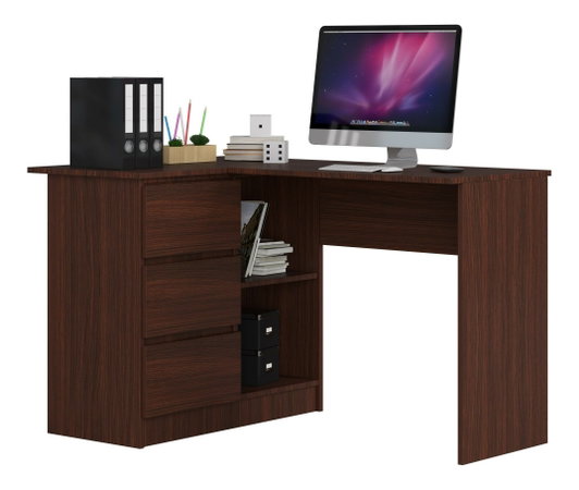 Rohový PC stolek Bodhi (wenge) (L) | HezkyNabytek